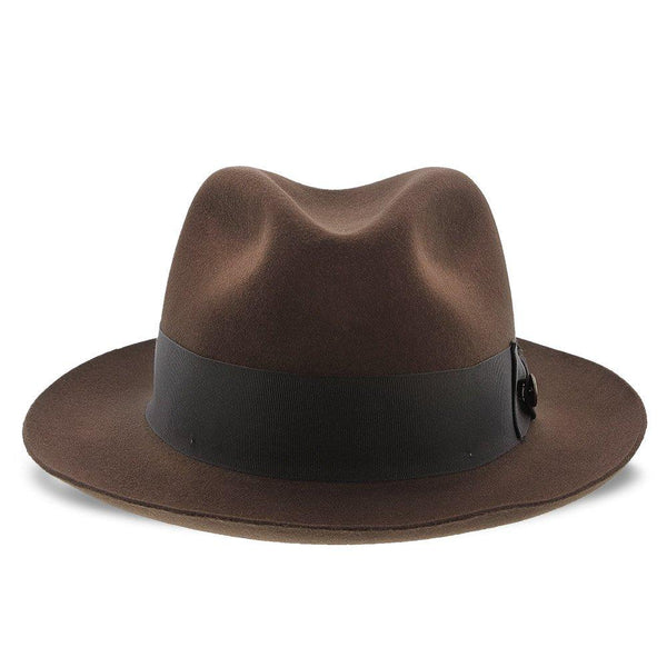 Mens Stetson Temple Fur Felt Fedora Hat, feather, black – Fashionable Hats