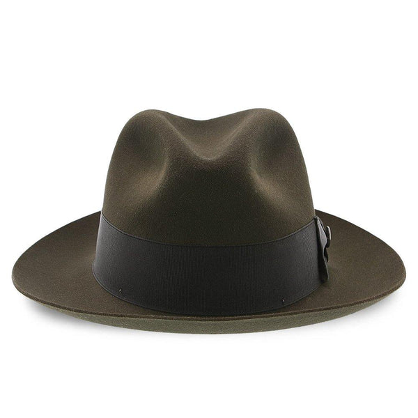 Mens Stetson Temple Fur Felt Fedora Hat, feather, black – Fashionable Hats