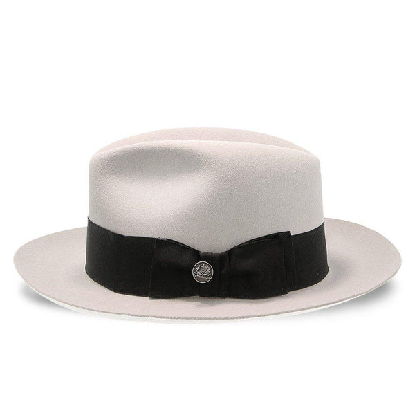 Mens Stetson Temple Fur Felt Fedora Hat, feather, black – Fashionable Hats