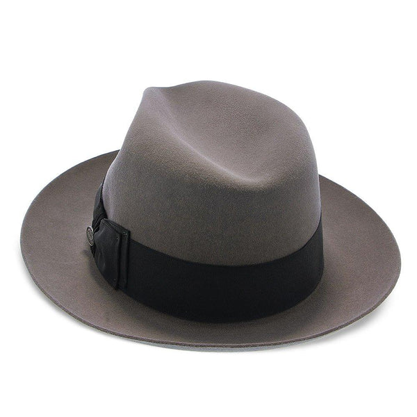 Mens Stetson Temple Fur Felt Fedora Hat, feather, black – Fashionable Hats
