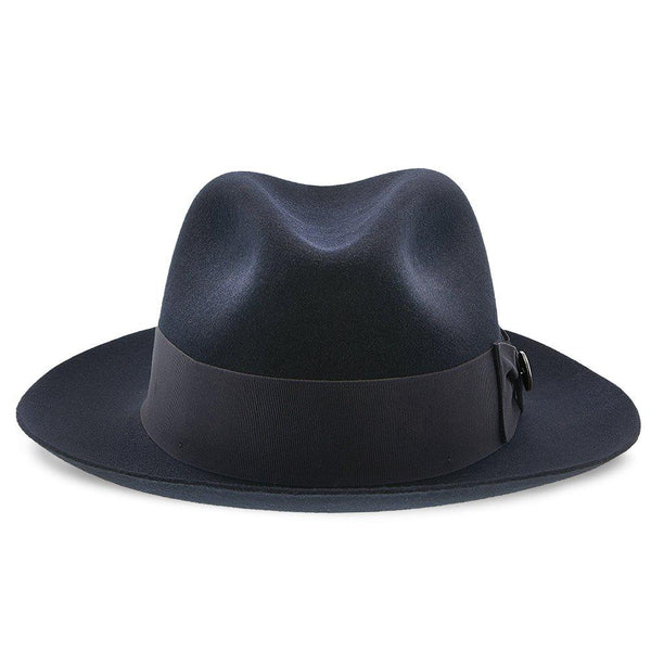 Mens Stetson Temple Fur Felt Fedora Hat, feather, black – Fashionable Hats