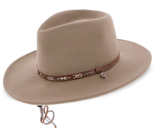 Mens Stetson Santa Fe Wool Crushable Western Hat, black
